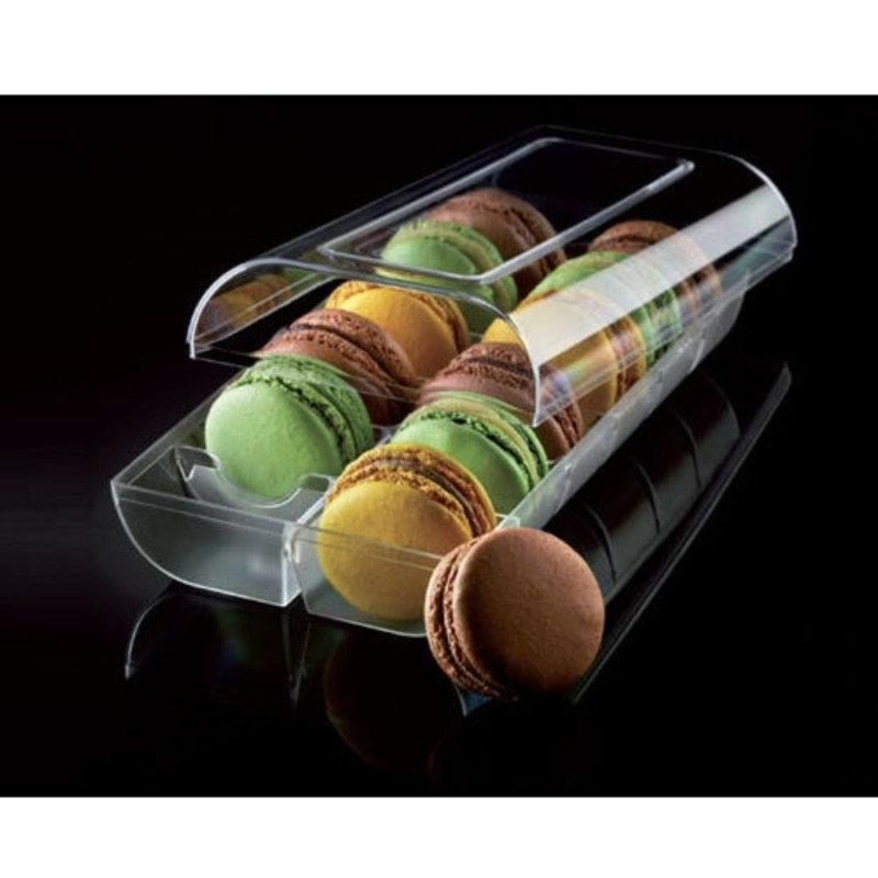 Macaron doboz átlátszó 12db-os műanyag